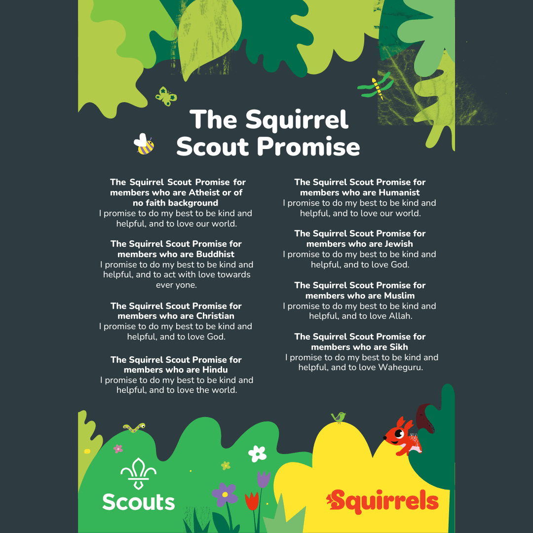 Promise Poster (Squirrels) – Basingstoke Scout Shop