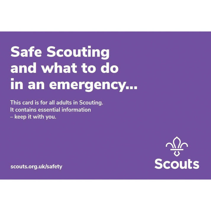 Safe Scouting Purple Card (Small) – Basingstoke Scout Shop